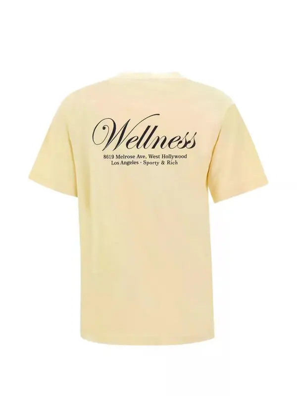 SPORTY & RICH Avenue Logo Print T-shirt - Neutrals