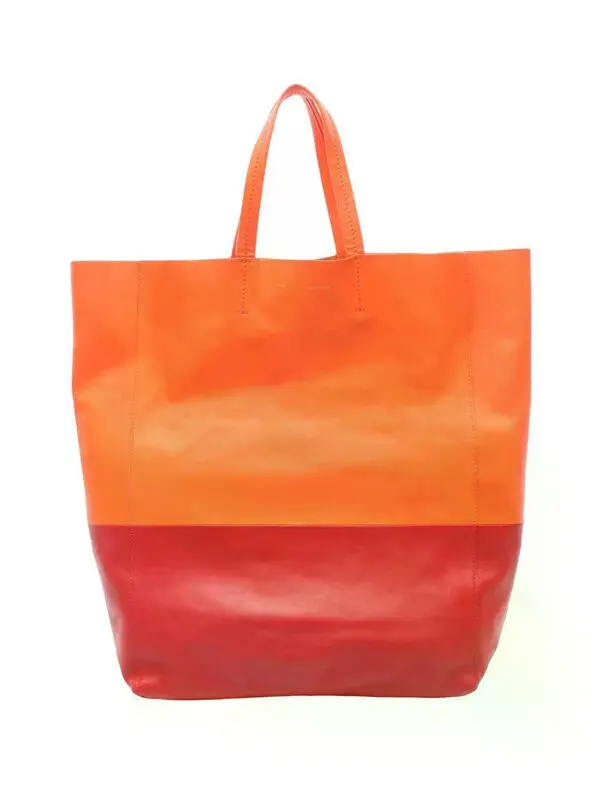 Celine Horizontalkava Leather Tote Bag - Orange