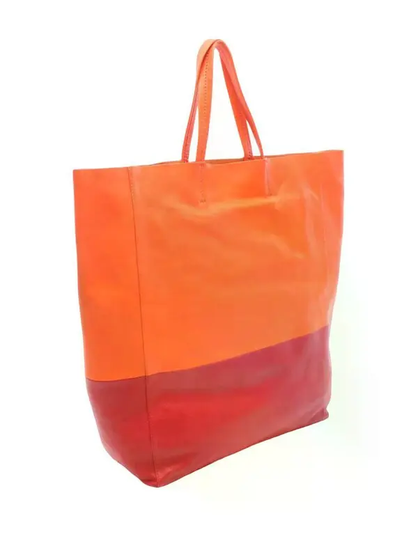 Celine Horizontalkava Leather Tote Bag - Orange