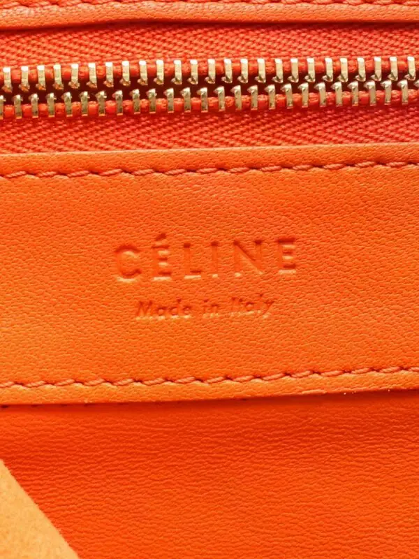 Celine Horizontalkava Leather Tote Bag - Orange