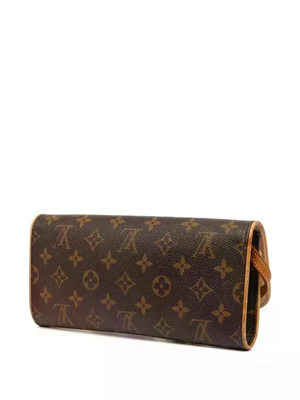 LOUIS VUITTON Monogram Pochette Twin Gm Crossbody Bag - Brown