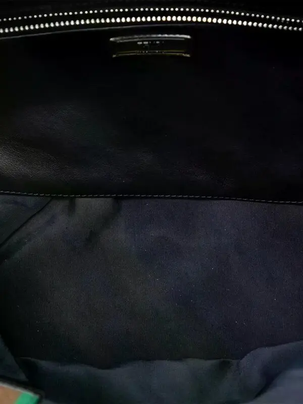 Fendi Pequin Nylon Roma Amor Tote Bag - Black