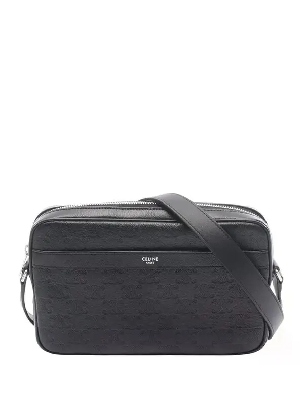 Celine Medium Triomphe Embossed Leather Crossbody Bag