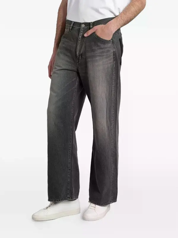 Attachment Faded Effect Panelled Jeans