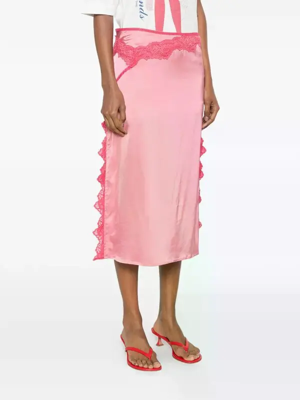 VAILLANT Lace-trimmed Midi Skirt