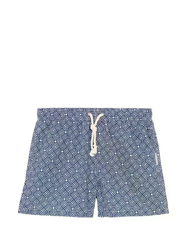 GASSA D AMANTE Geometric Print Swim Shorts