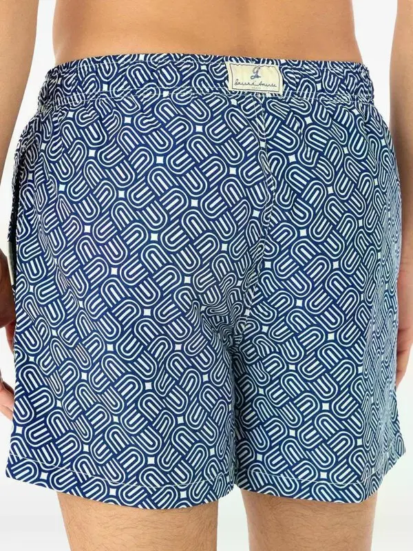 GASSA D AMANTE Geometric Print Swim Shorts