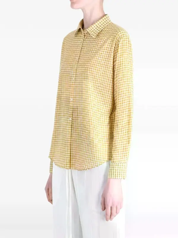 Auralee Airy Gingham-check Shirt
