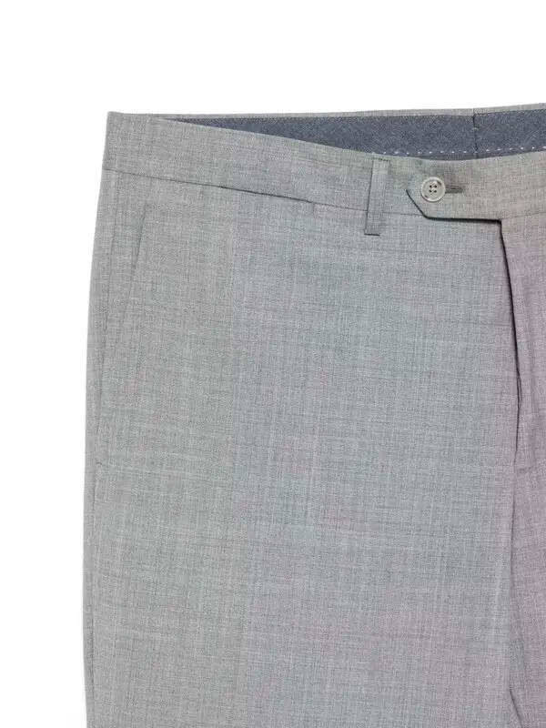 BARBA NAPOLI Pressed Crease Turn-up Trousers