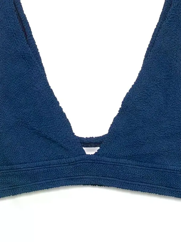 Hunza G Crinkle-effect V-neck Bikini