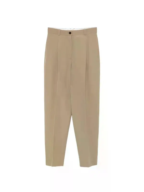 THE ROW Gianni Tailored Wool Trousers - Neutrals
