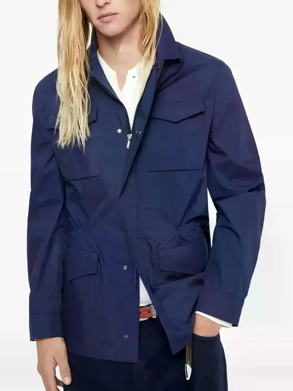 Brunello Cucinelli Lightweight Multi-pocket Jacket - Blue
