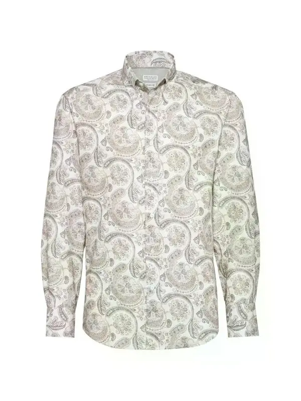 Brunello Cucinelli Paisley-print Cotton Shirt