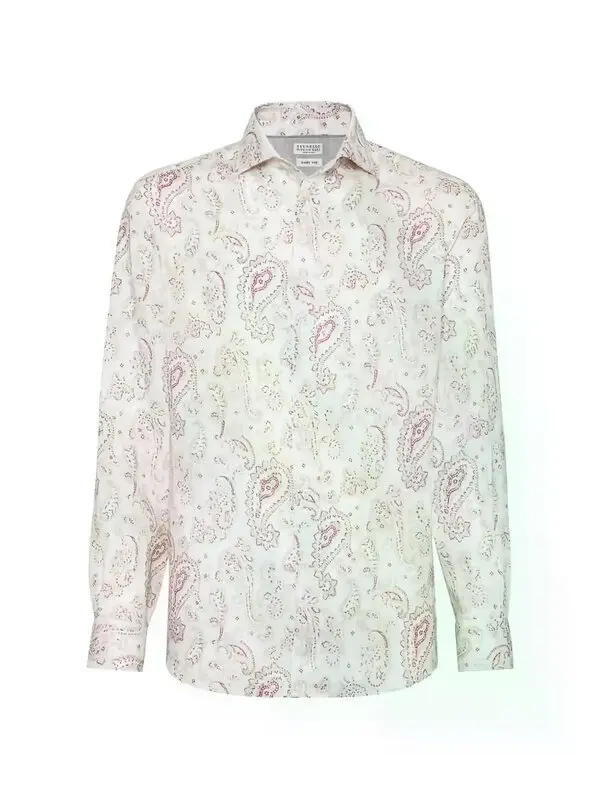 Brunello Cucinelli Paisley-print Linen Shirt