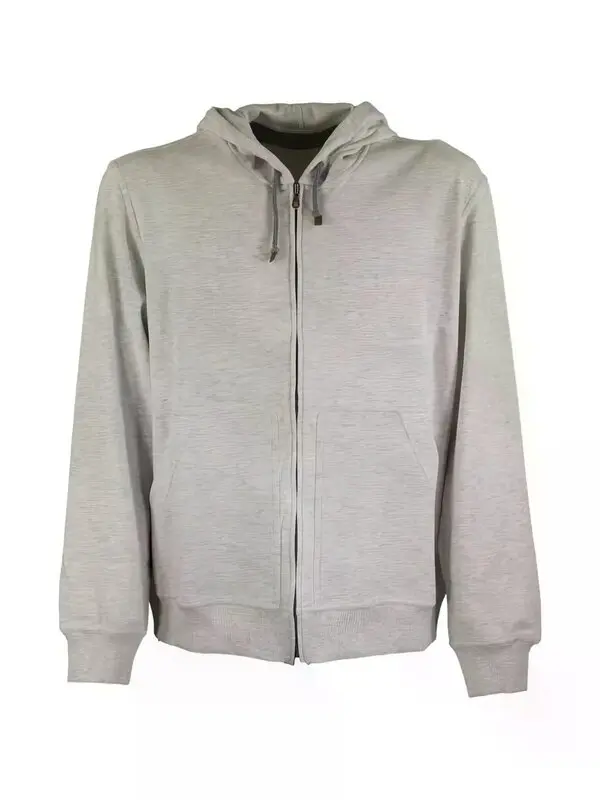 Brunello Cucinelli Mélange Zip-up Hoodie - Grey