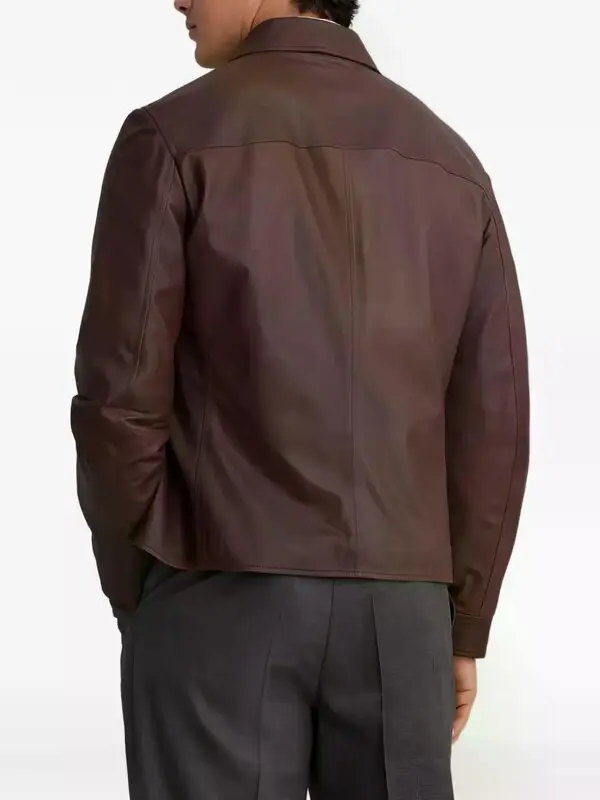 Brunello Cucinelli Single-breasted Leather Jacket
