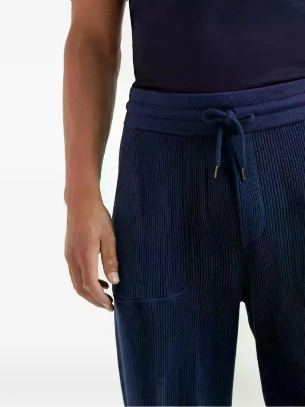 Brunello Cucinelli Ribbed-knit Drawstring Trousers