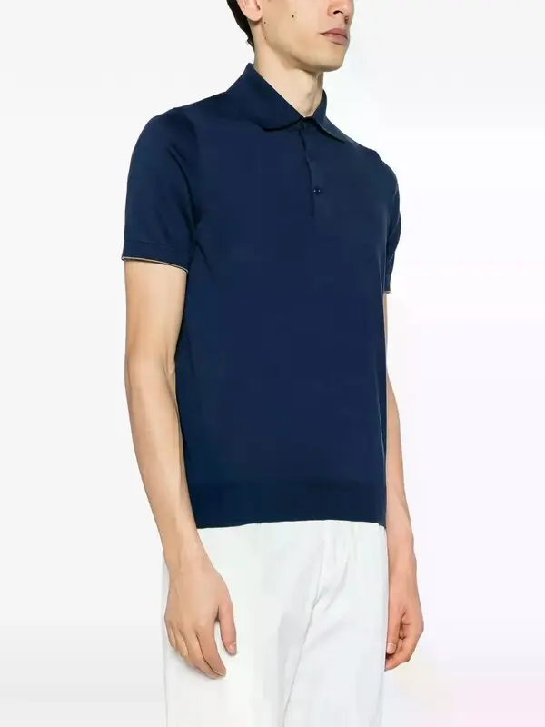 Brunello Cucinelli Short-sleeve Knitted Polo Shirt
