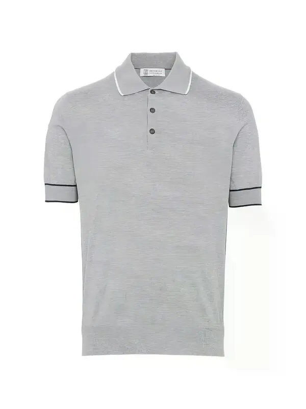 Brunello Cucinelli Knitted Cotton Polo Shirt