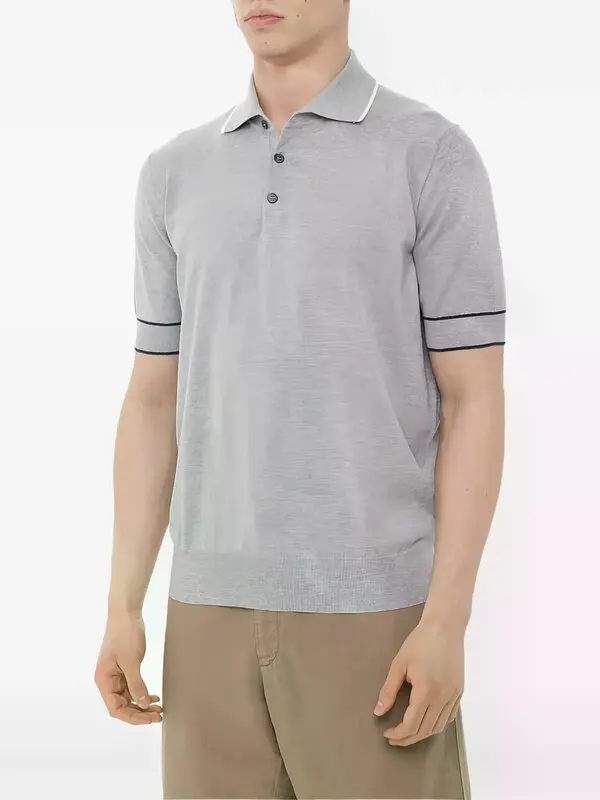 Brunello Cucinelli Knitted Cotton Polo Shirt