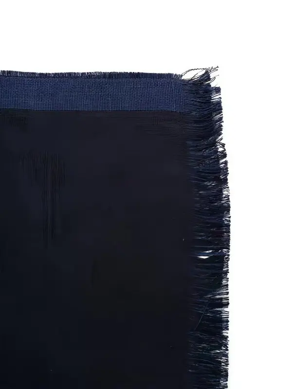 Brunello Cucinelli Fringed-edge Linen Scarf - Blue
