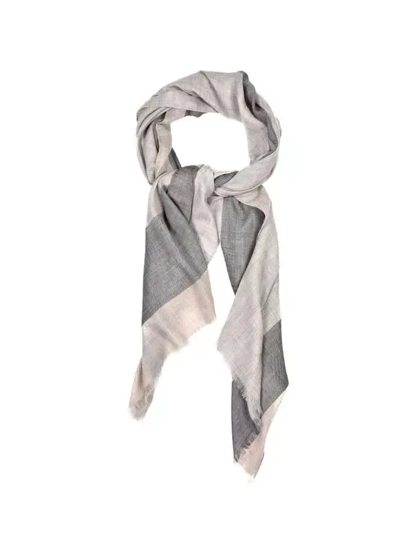 Brunello Cucinelli Two-tone Frayed Scarf