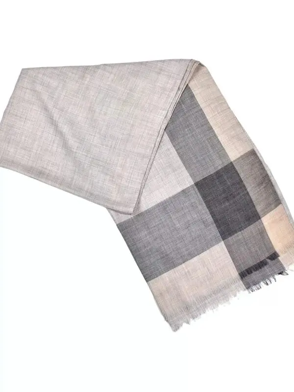 Brunello Cucinelli Two-tone Frayed Scarf