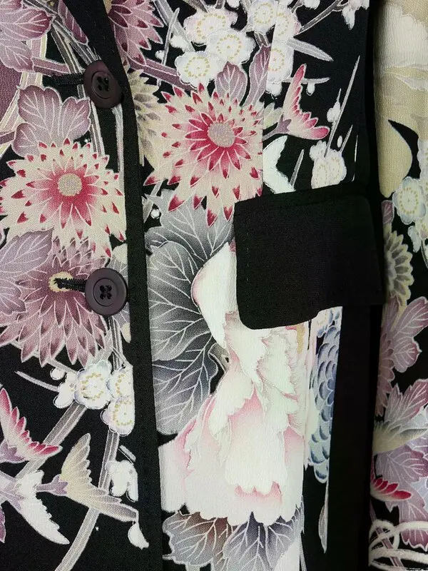 IBRIGU Floral-print Double-breasted Blazer