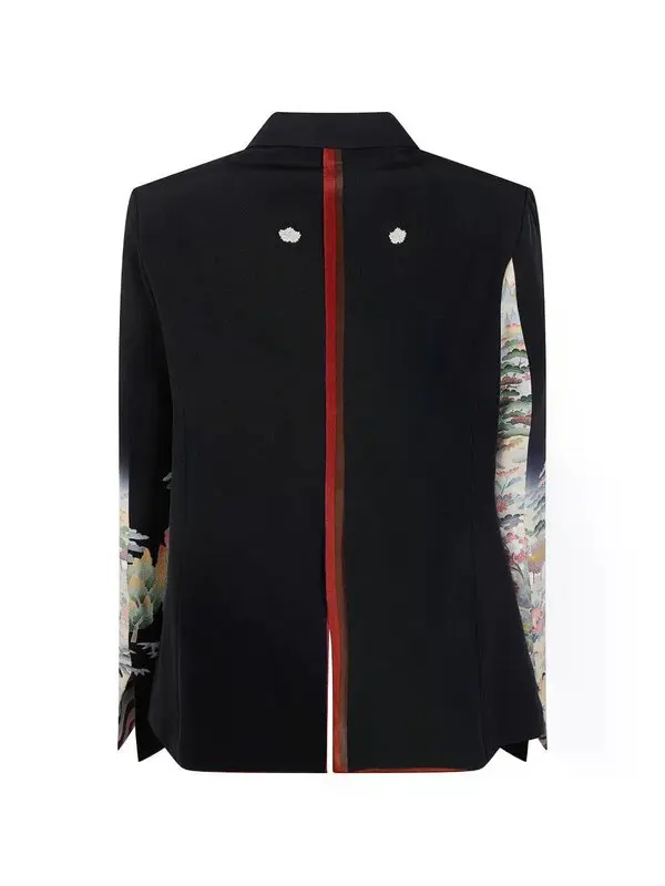 IBRIGU Landscape-print Double-breasted Blazer
