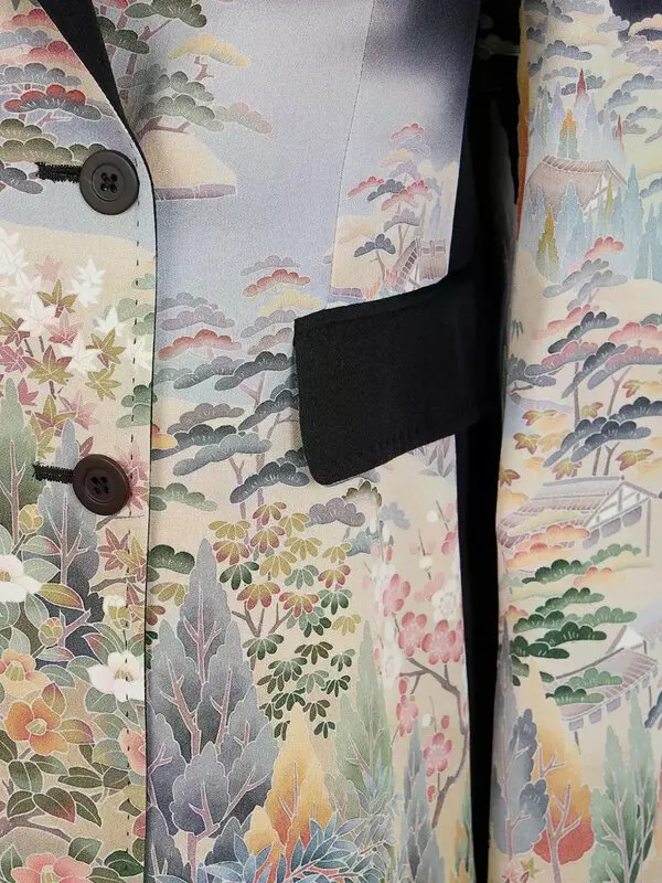 IBRIGU Landscape-print Double-breasted Blazer