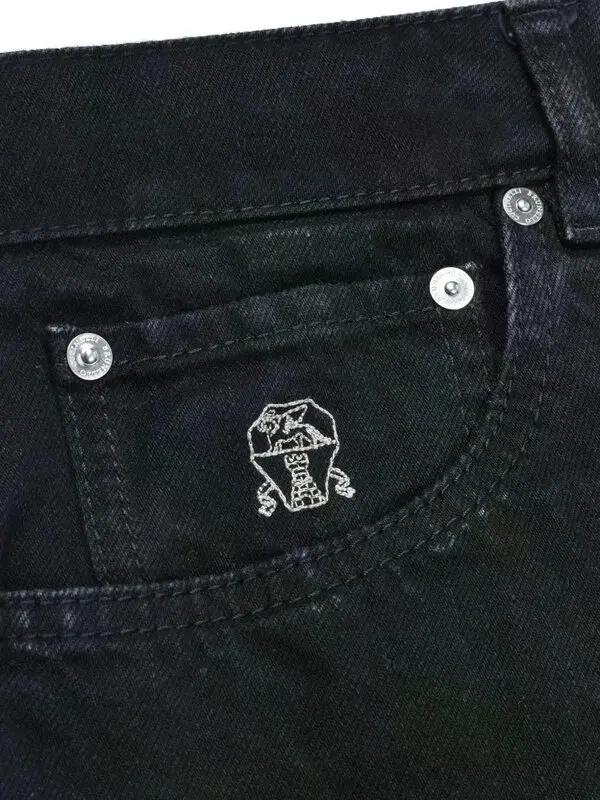 Brunello Cucinelli Logo-embroidered Jeans
