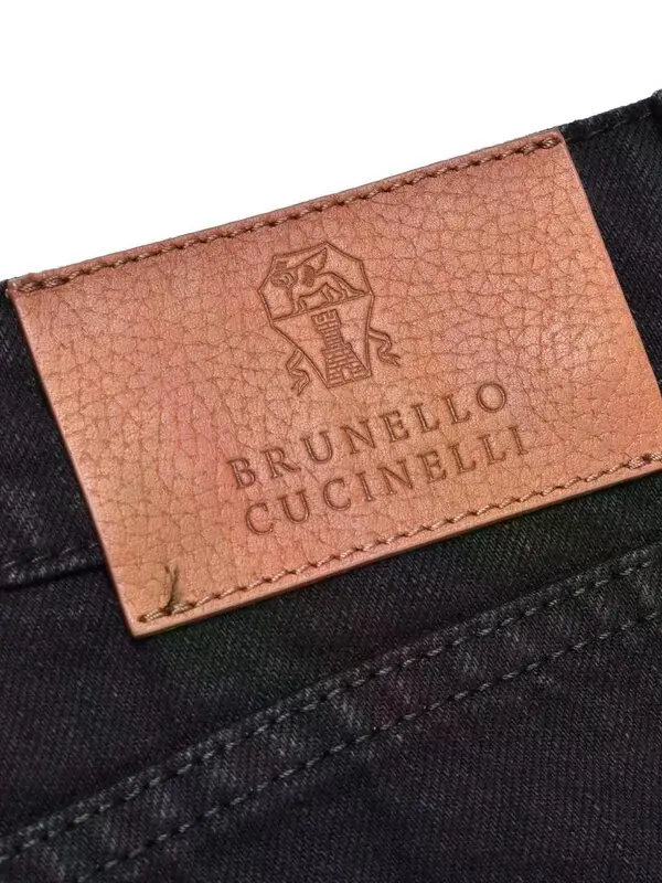 Brunello Cucinelli Logo-embroidered Jeans