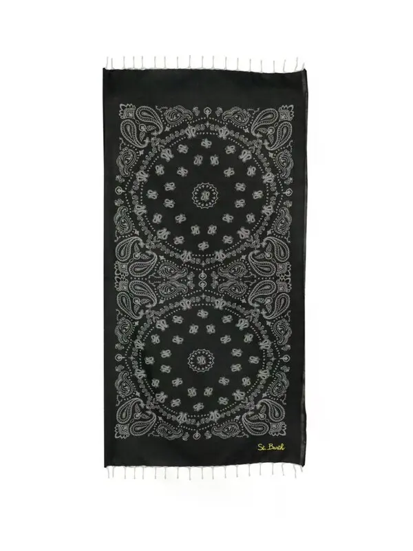MC2 SAINT BARTH Foutas Bandana-print Beach Towel - Black