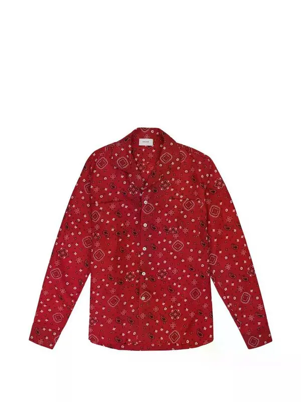 Rhude Bandana-print Long-sleeve Shirt - Red