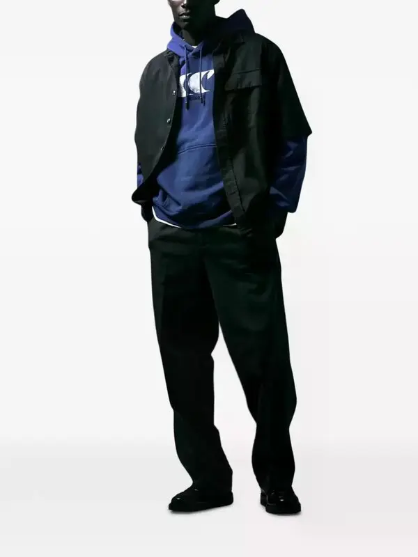 CIARAN Cc1 Logo-print Hoodie - Blue