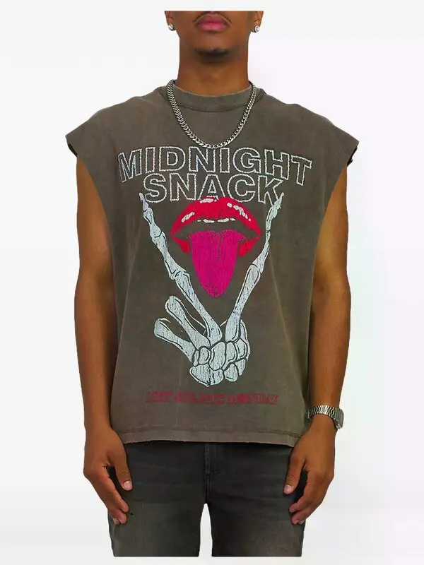 DIET STARTS MONDAY Graphic-print Sleeveless T-shirt