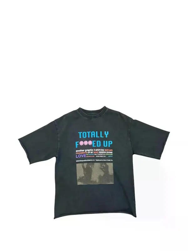 ASTRUM Tfu Graphic-print Raw-cut T-shirt