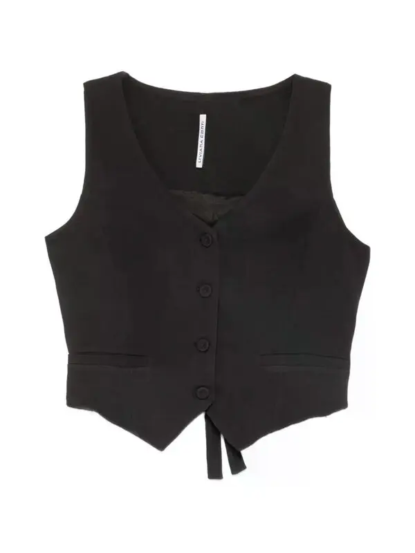 Liviana Conti Sleeveless Cropped Waistcoat