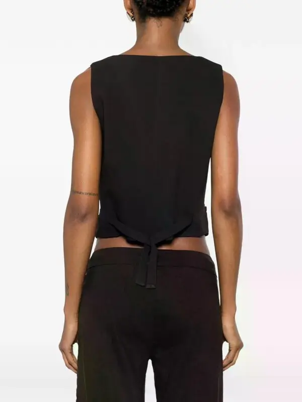 Liviana Conti Sleeveless Cropped Waistcoat