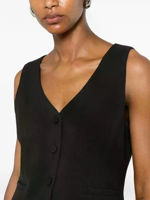 Liviana Conti Sleeveless Cropped Waistcoat