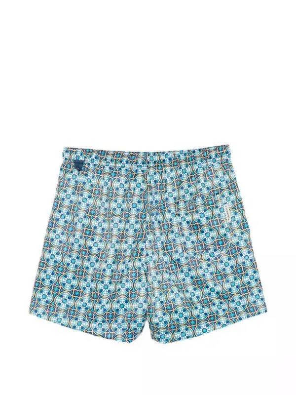PENINSULA SWIMWEAR Geometric Print Swim Shorts - Blue