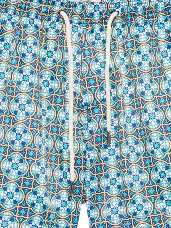 PENINSULA SWIMWEAR Geometric Print Swim Shorts - Blue