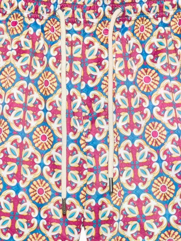 PENINSULA SWIMWEAR Amalfi Geometric-print Swim Shorts - Blue