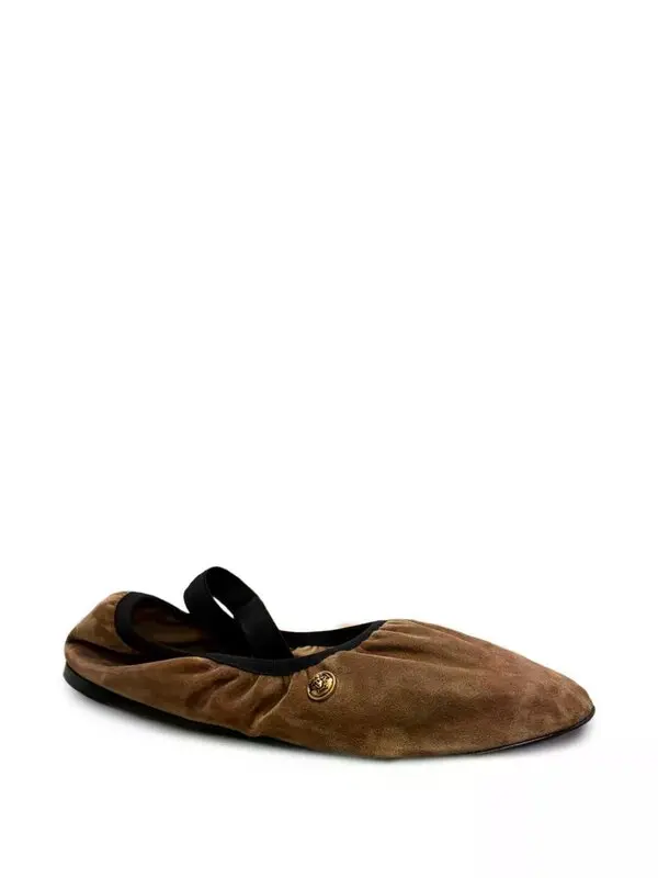 Versace Medusa Head Ballet Flats - Brown