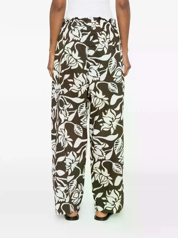 HED MAYNER Floral-print Drawstring Trousers