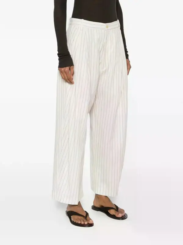 HED MAYNER Pinstripe Pleated Trousers