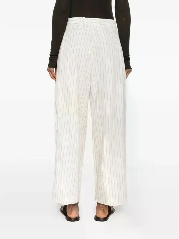 HED MAYNER Pinstripe Pleated Trousers
