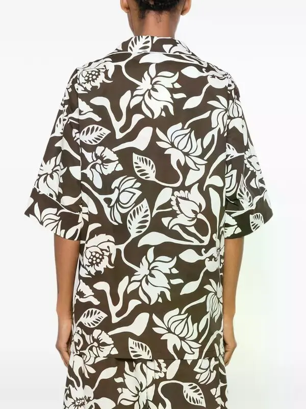 HED MAYNER Short-sleeve Floral Print Shirt