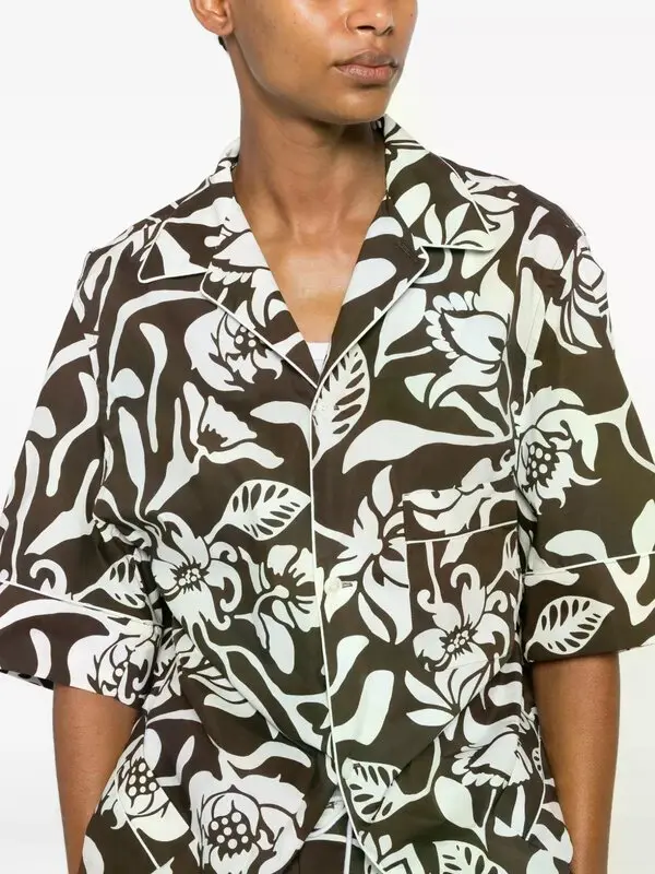 HED MAYNER Short-sleeve Floral Print Shirt