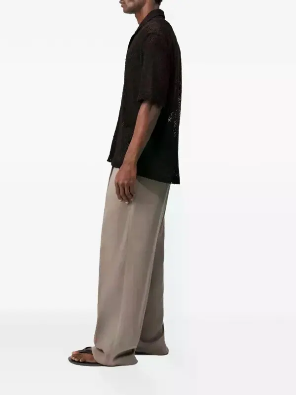 DRYKORN Bijan 02 Crochet-knit Short-sleeve Shirt